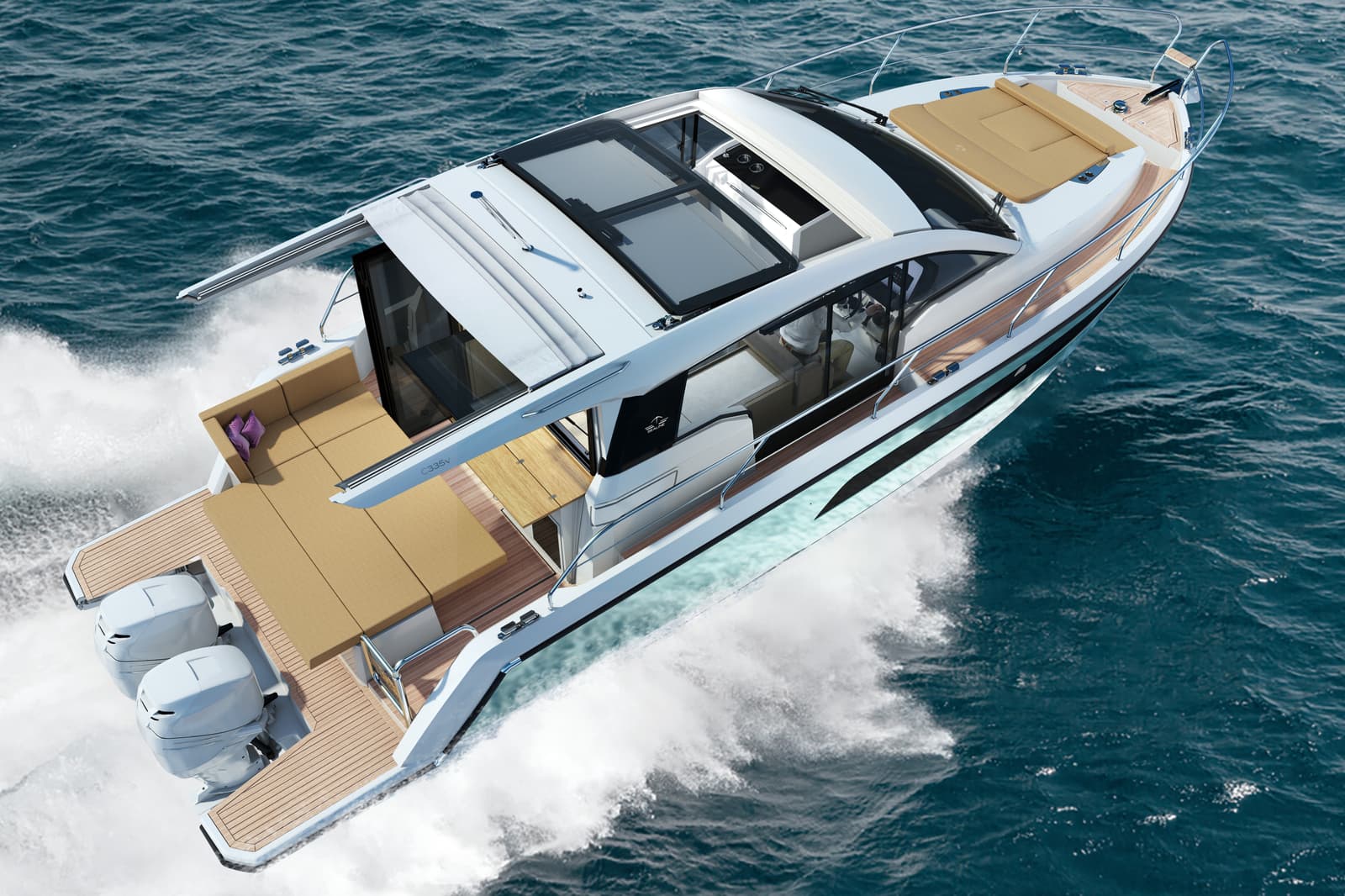 SEALINE C335v | The 33-foot motor yacht with outboard engine from SEALINE